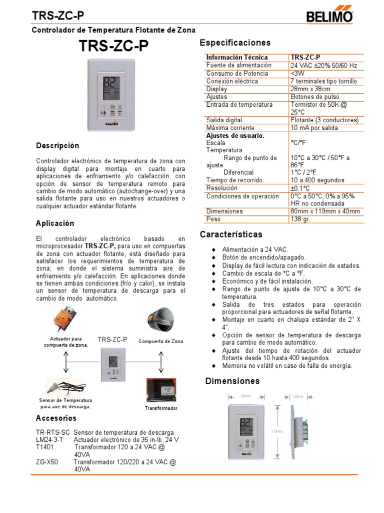 TRS-ZC-P Belimo | PDF | Electrónica | Solenoide
