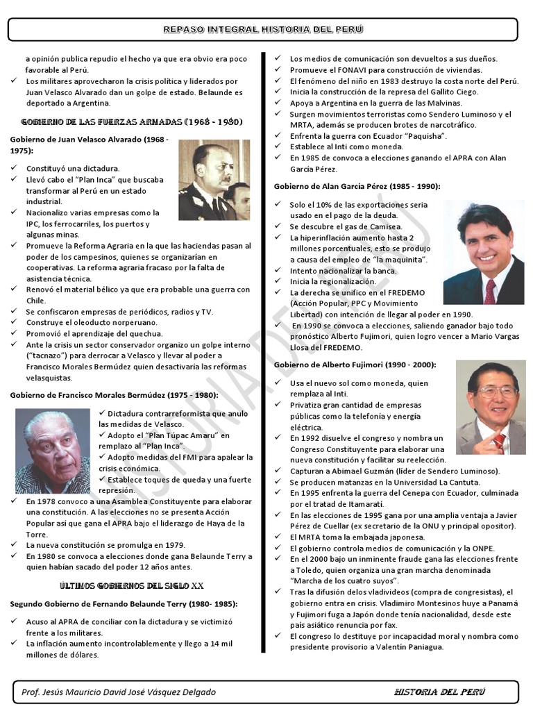 Gobierno de Juan Velasco Alvarado (1968 - 1975) :: Historia Del Perú ...