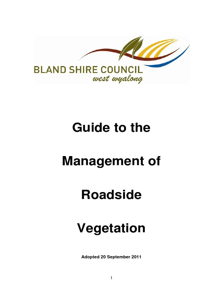 Roadside Vegetation Management Plan | PDF | Road | Waste