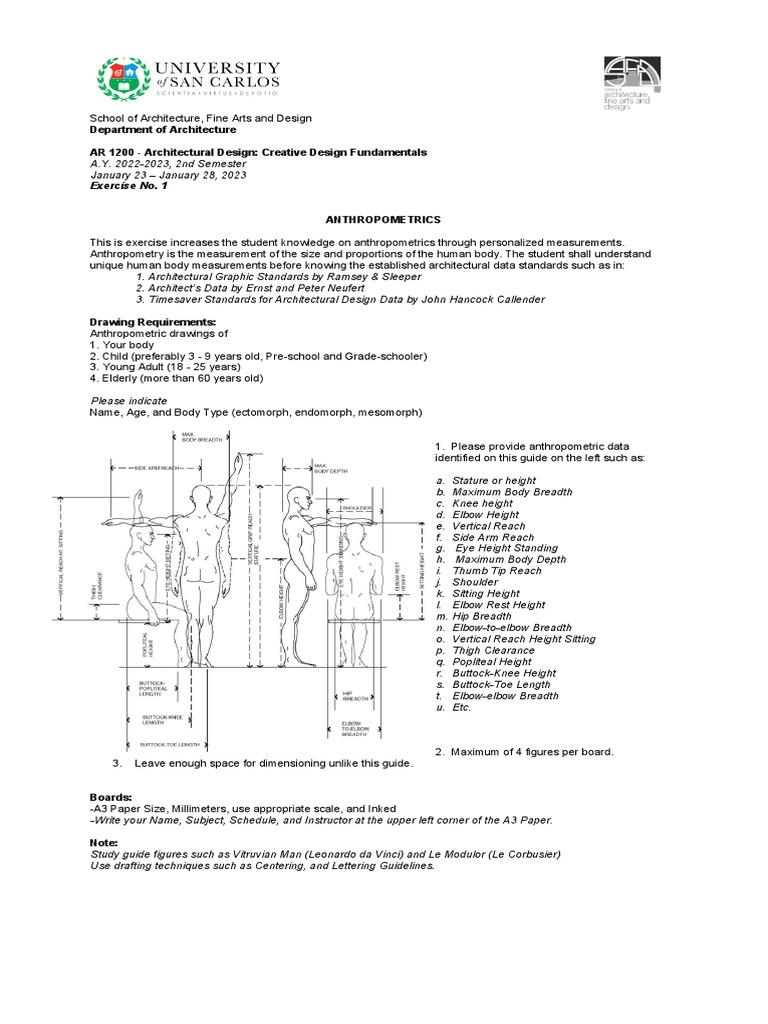 Anthropometric Measurements in Design | PDF | Anthropometry