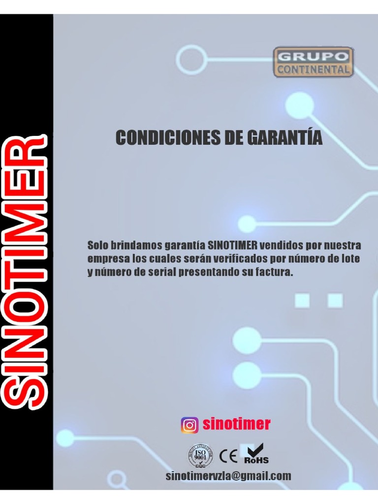 PROTECTORES SINOTIMER | PDF