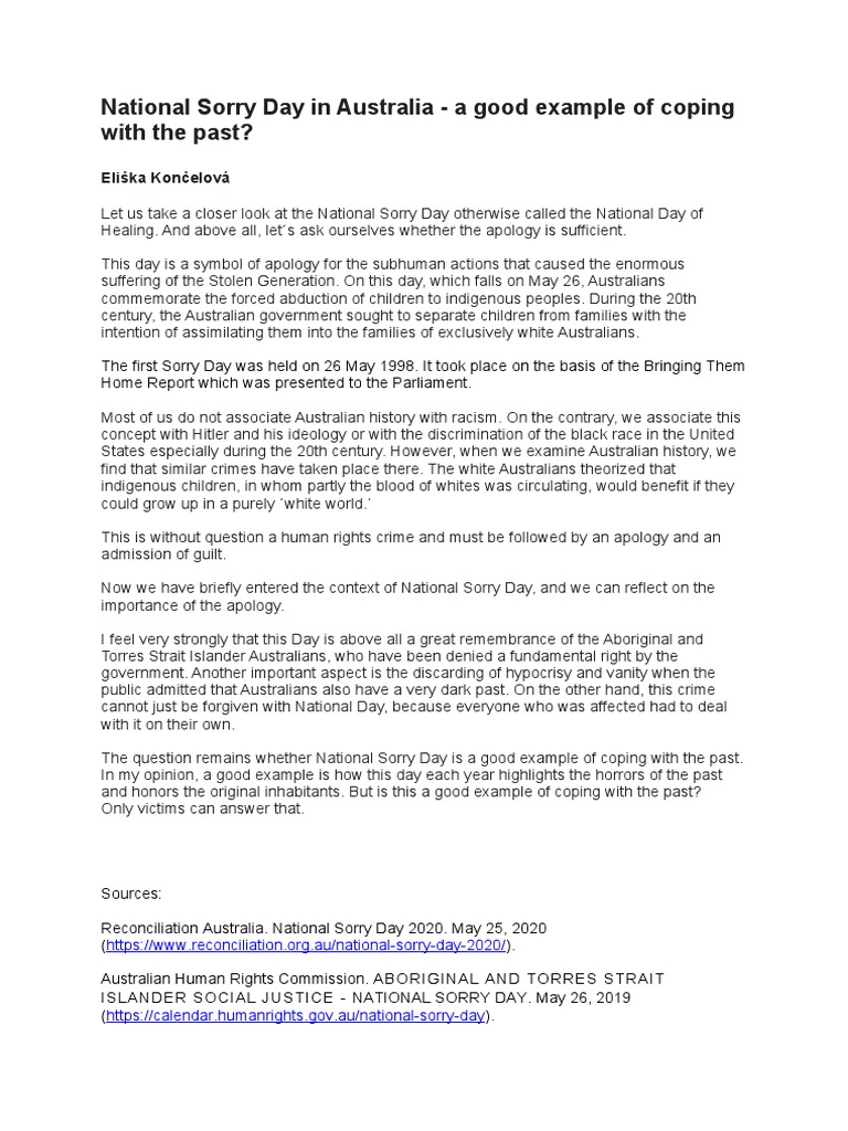 National Sorry Day in Australia | PDF | Justice | Crime & Violence