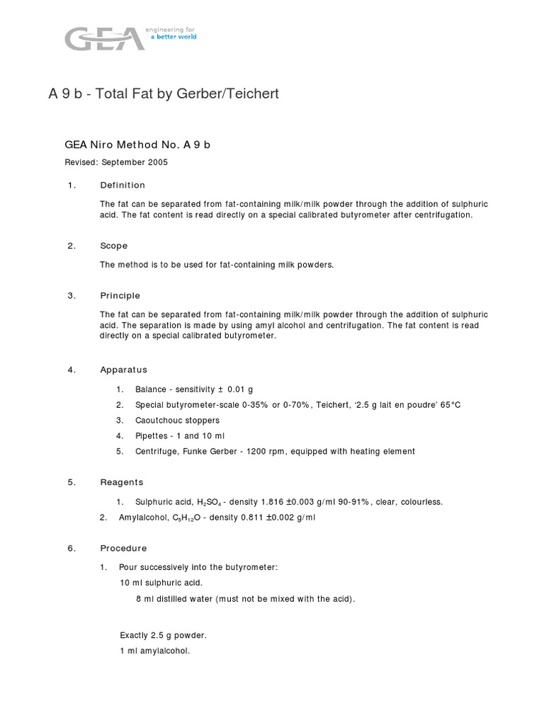 A 9 B - Total Fat by Gerber - Teichert - tcm50-30916 | PDF | Chemistry ...