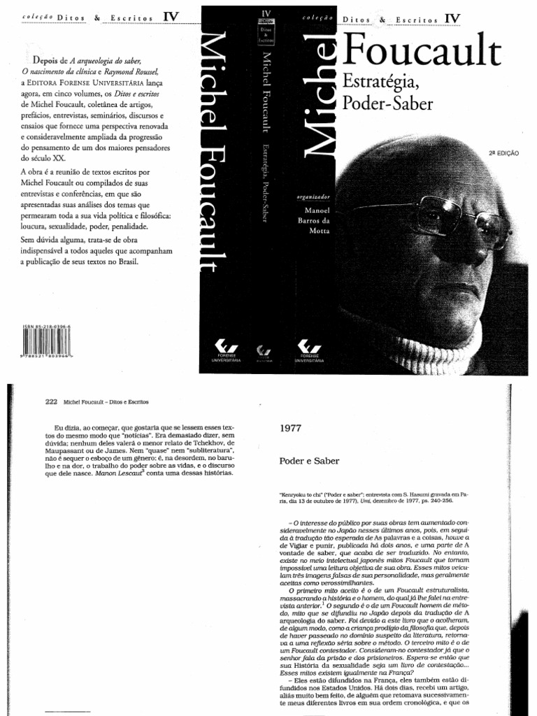 FOUCAULT, Michel. Estratégia - Poder-Saber (Ditos - Escritos IV) - 1 | PDF