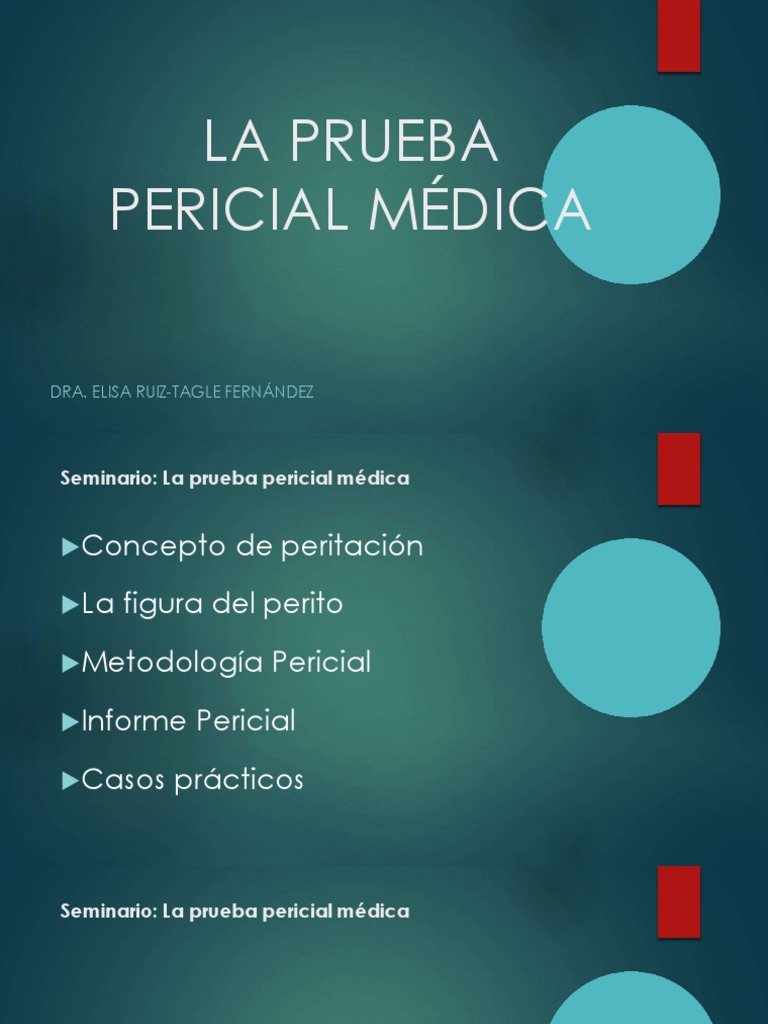 La Prueba Pericial Mã Dica | PDF | Testigo experto | Experto