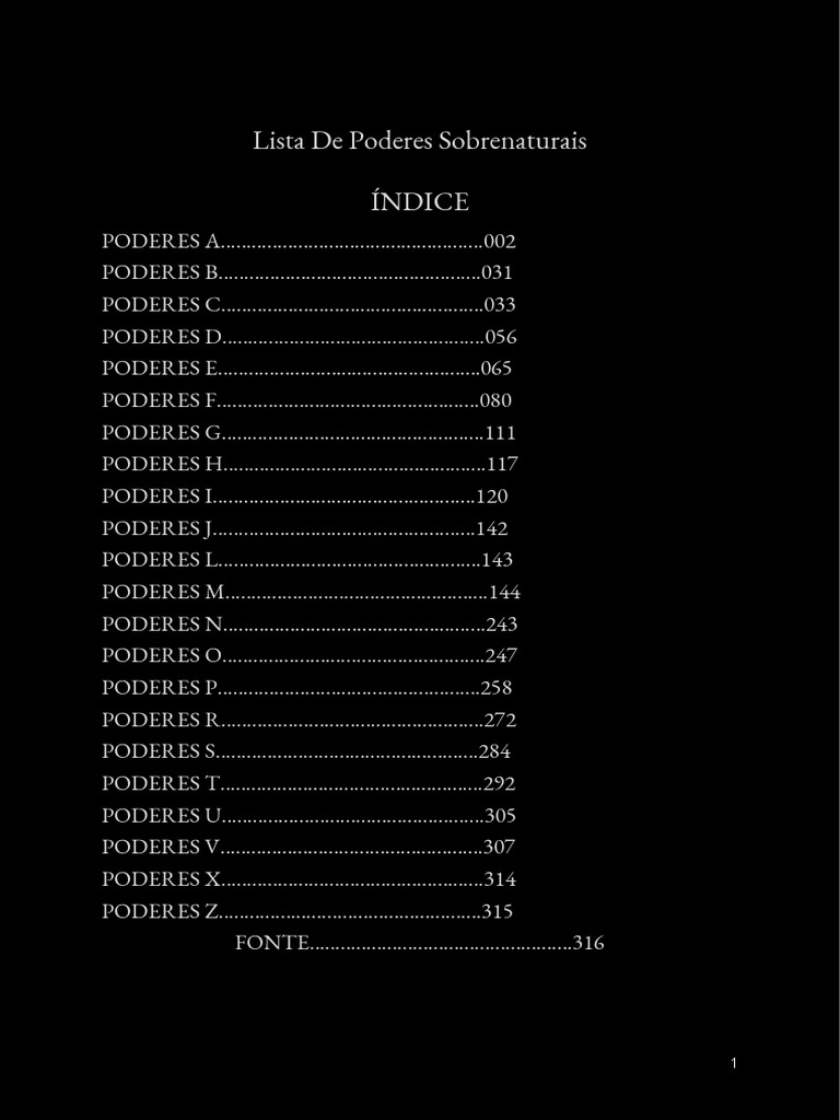 Lista de Super Poderes | PDF | Alquimia | Vida