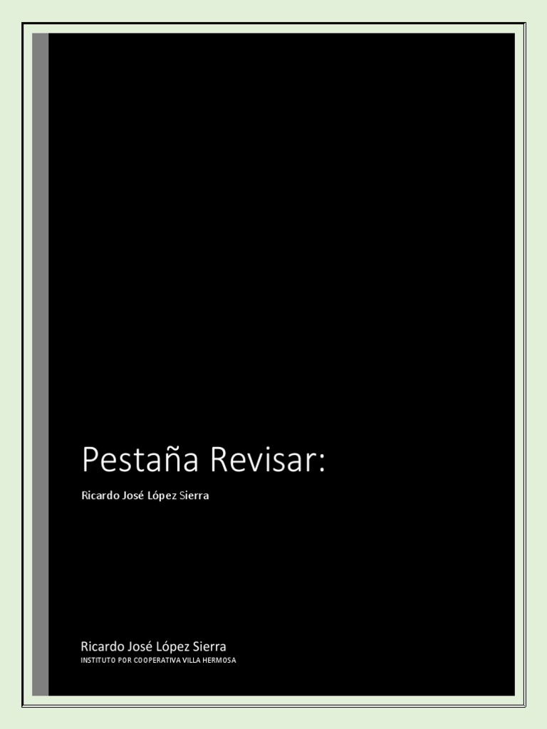 Guía de la Pestaña Revisar en Office | PDF | Diccionario | Microsoft Excel