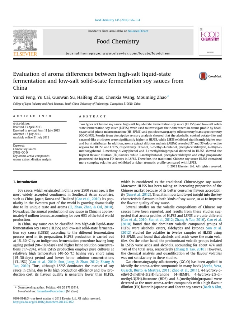 Evaluation of Aroma Differences Between High-Salt Liquid-State ...