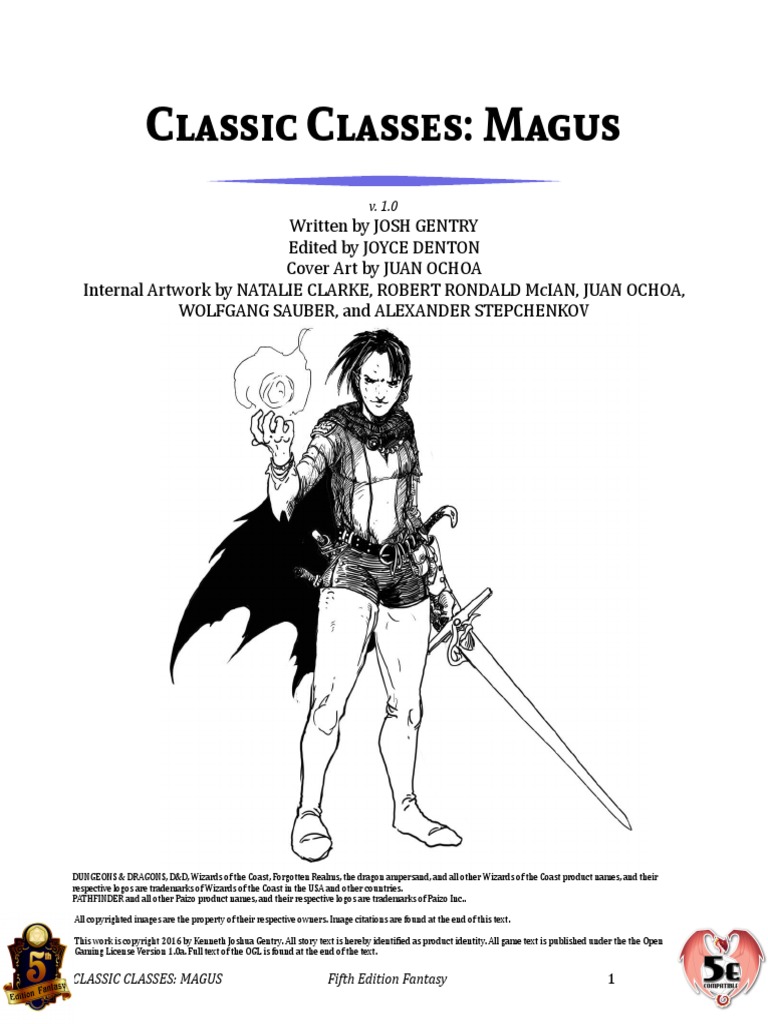 Classic Classes - Magus 1.0 | PDF