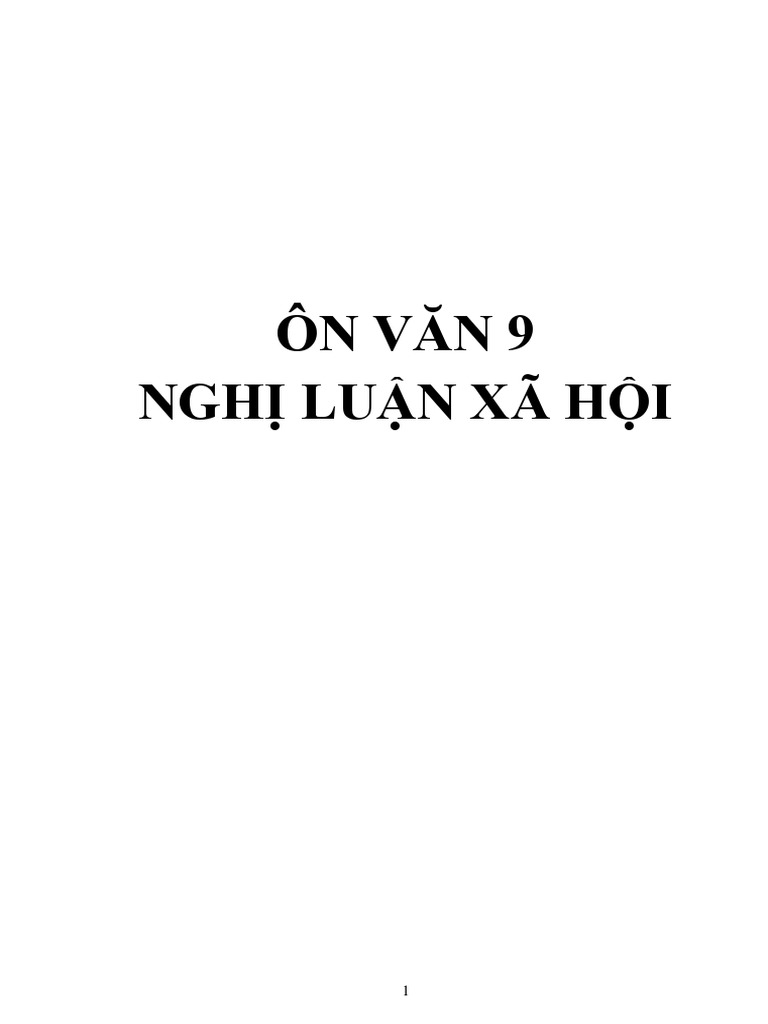 4. Ôn Văn 9 - Nghị Luận Xh | PDF