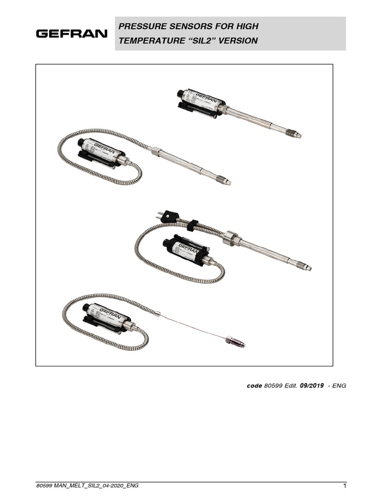 Transdutor de Pressão - Gefran 0-200bar ME2 | PDF