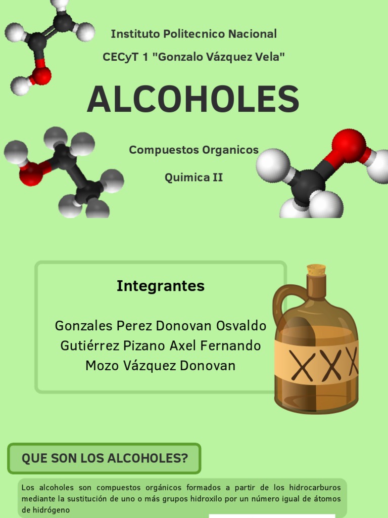 ALCOHOLES | PDF | Alimentos | Sustancias químicas