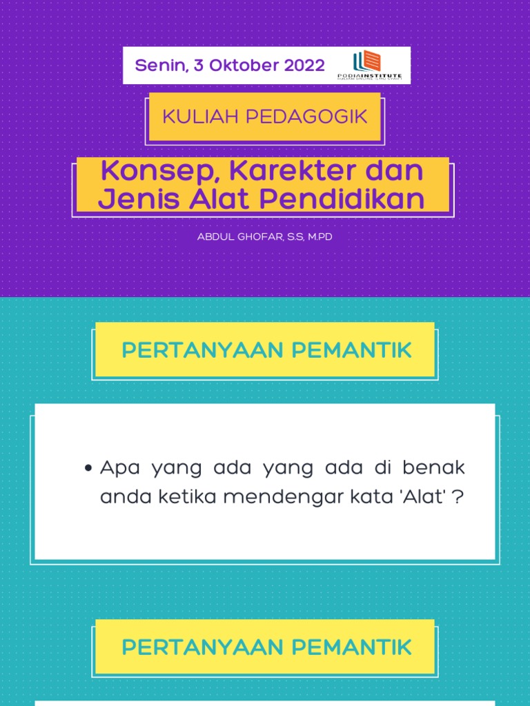Alat Pendidikan | PDF