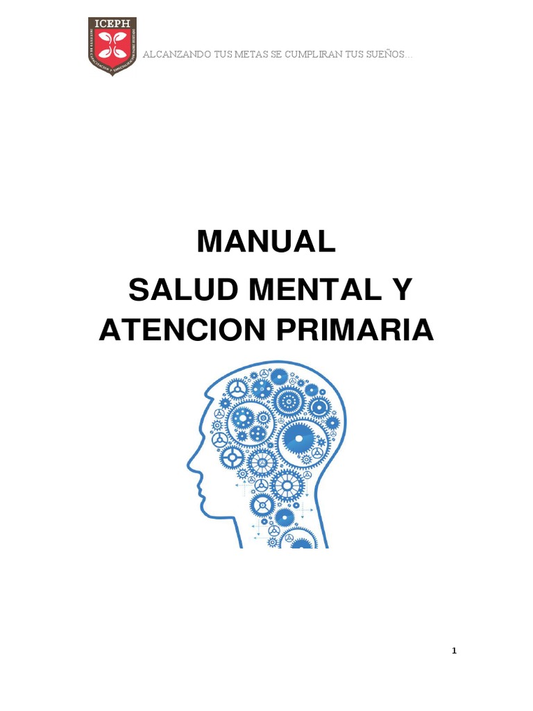 Manual Salud Mental y Atención Primaria | PDF | Trastorno mental | Salud mental