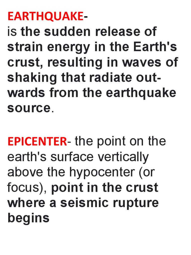 Definition of Terms-Earthquake | PDF