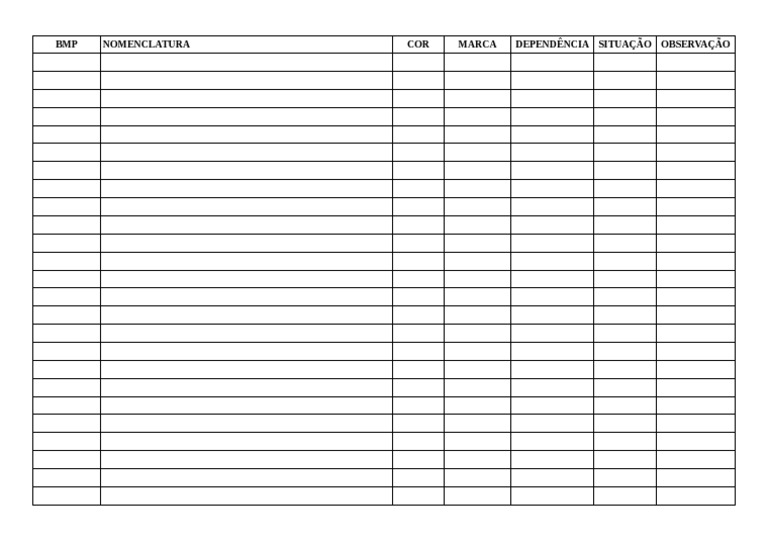 Ficha Inventário | PDF