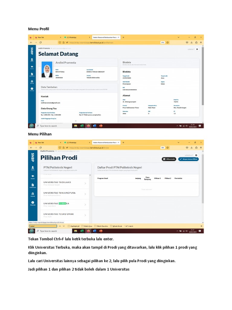 Panduan Sidata SNPMB | PDF | Politik | Ilmu Sosial