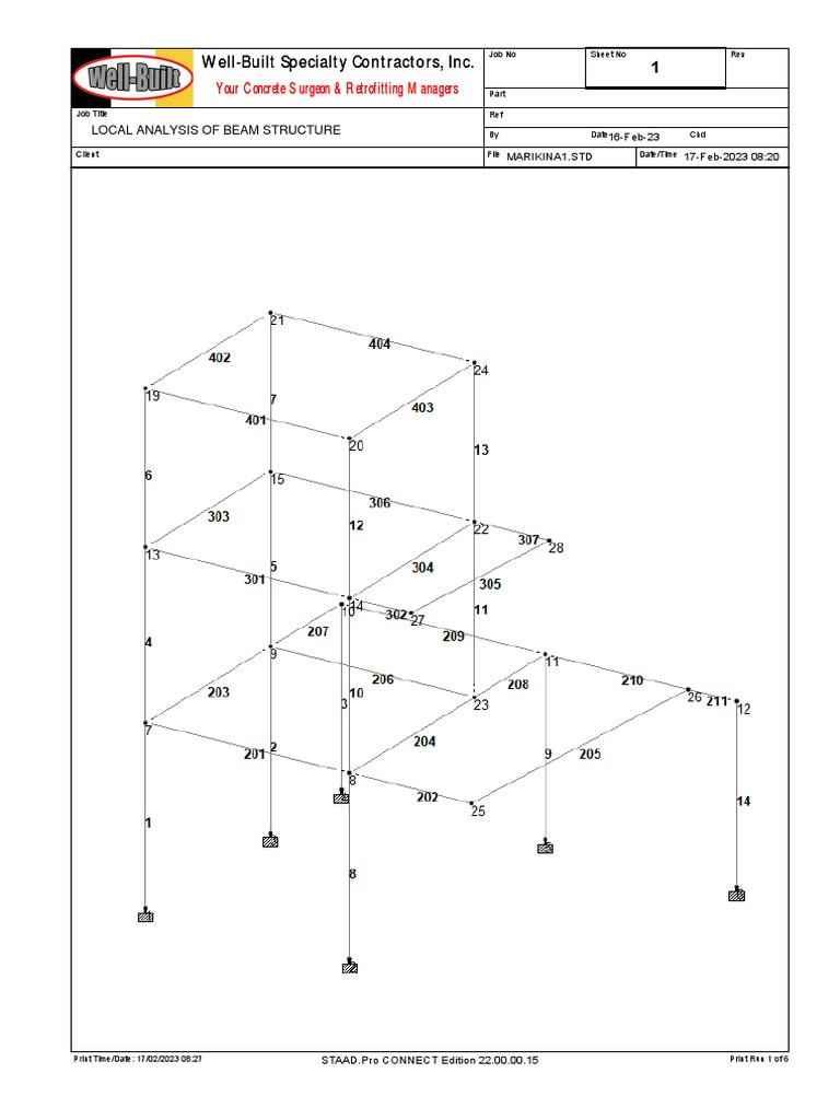 Local Analysis of Beam Structure | PDF | Beam (Structure) | Bending