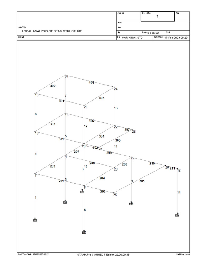 BEAM RESULTS - STAAD New | PDF | Beam (Structure) | Bending