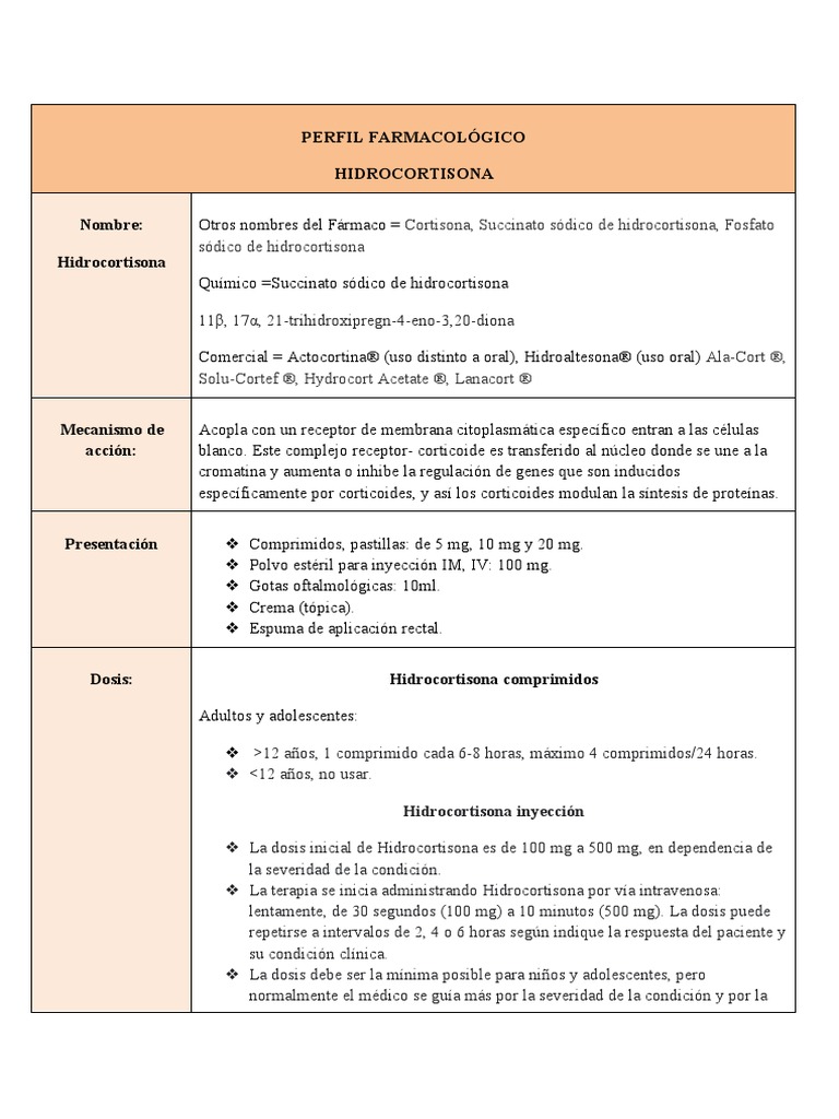 HIDROCORTISONA | PDF | Corticosteroides | Tratamientos médicos