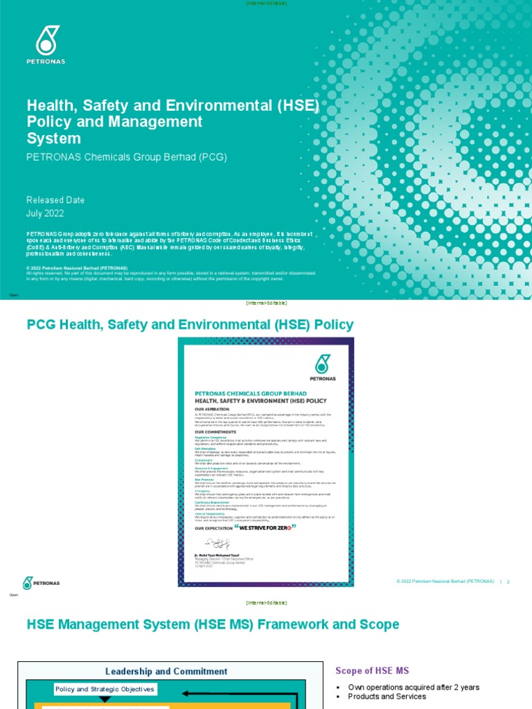 2.2 PUBLIC HSE Policy and Management System | Download Free PDF | Audit ...