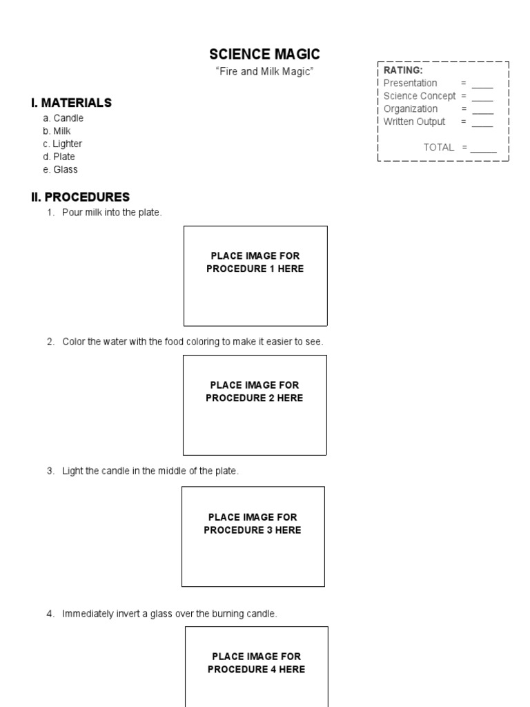Science Magic Output Template | PDF | Wellness