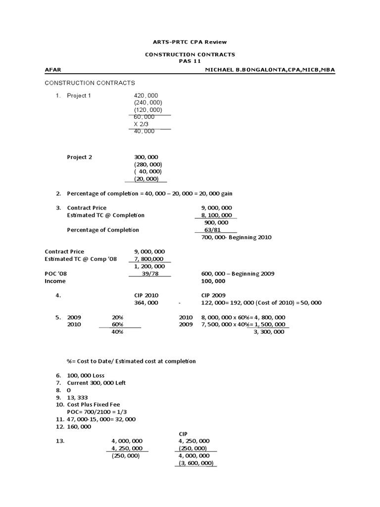 Construction Contracts Ans | PDF