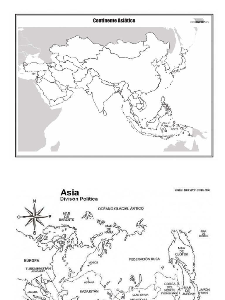Mapa Del Continente Asiatico | PDF
