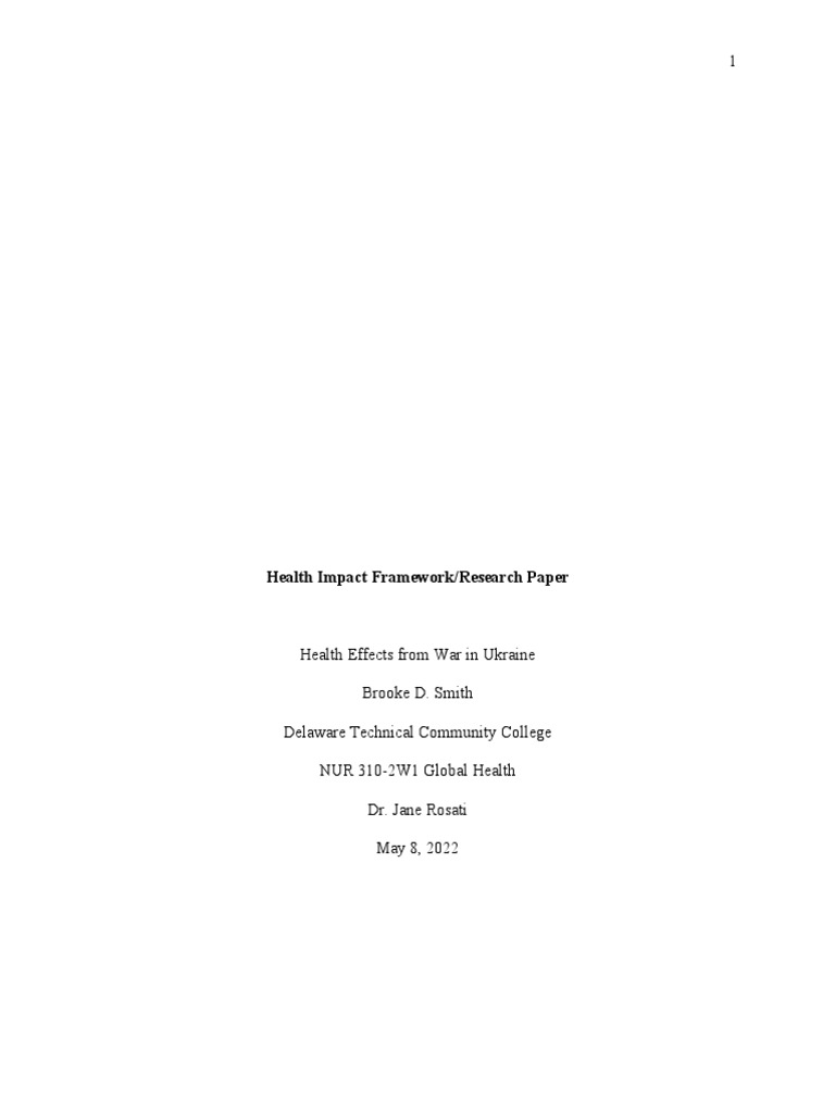 Health Impact Pyramid Framework Paper | PDF | Chronic Condition ...