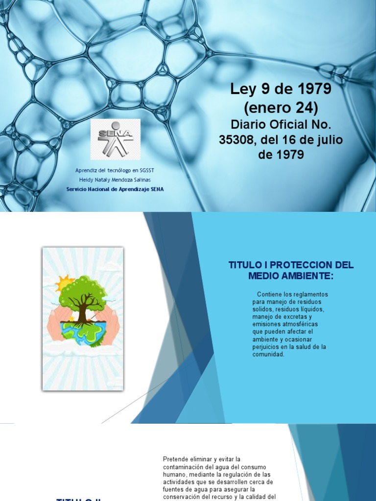 Ley 9 de 1979 | PDF | Agua | Seguridad y salud ocupacional