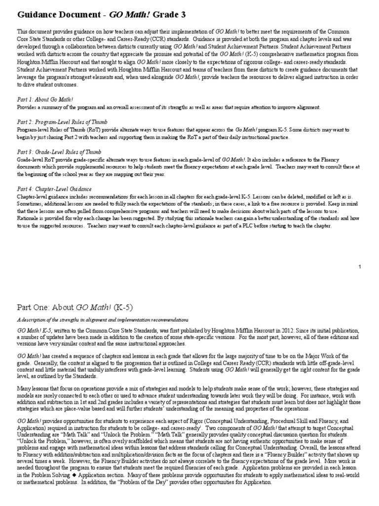 Guiding GO Math!: Program and Chapter-Level Recommendations for ...