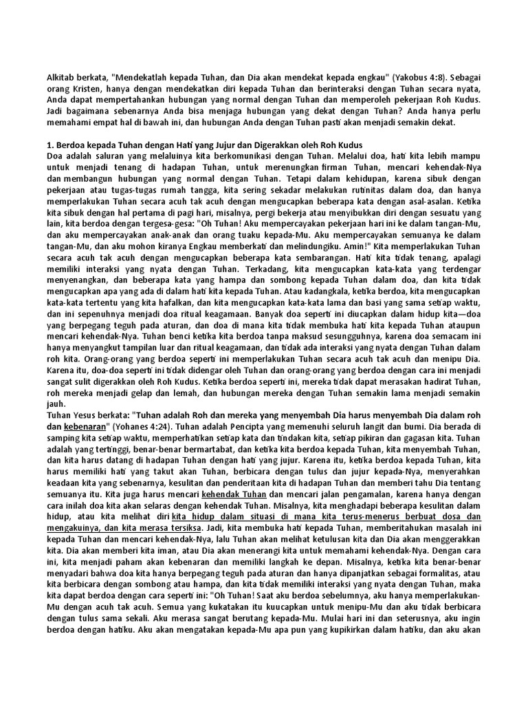 Khotbah Ibadah Pemuda 1 | PDF