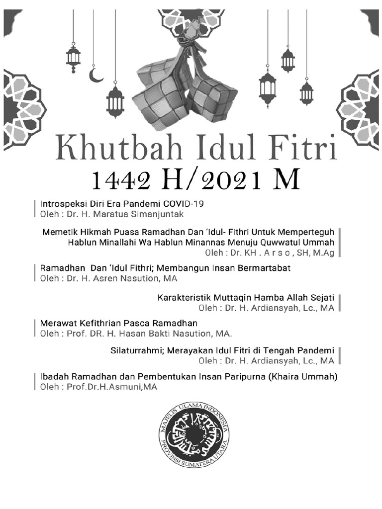 Kumpulan Khutbah Idul Fitri 1442 | PDF