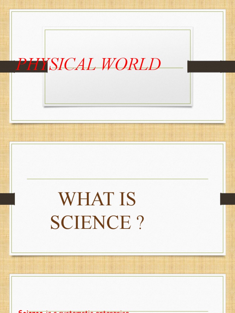 Physical World | PDF | Physics | Science