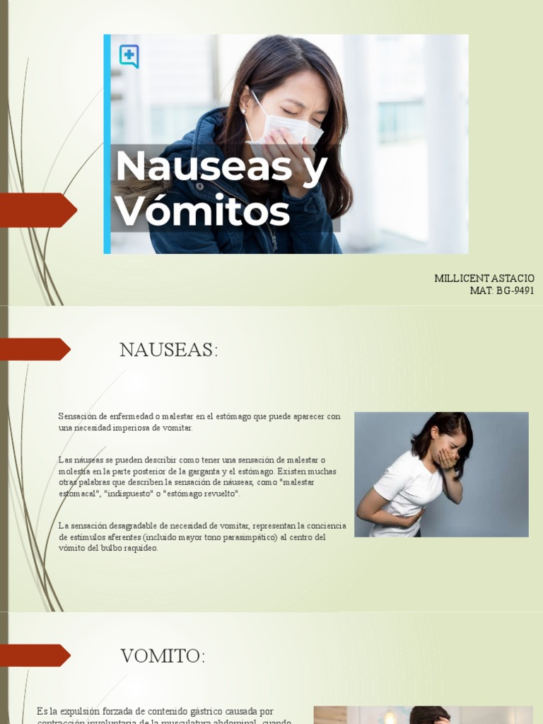 Exposición Nauseas y Vómitos | PDF | Vómitos | Estómago