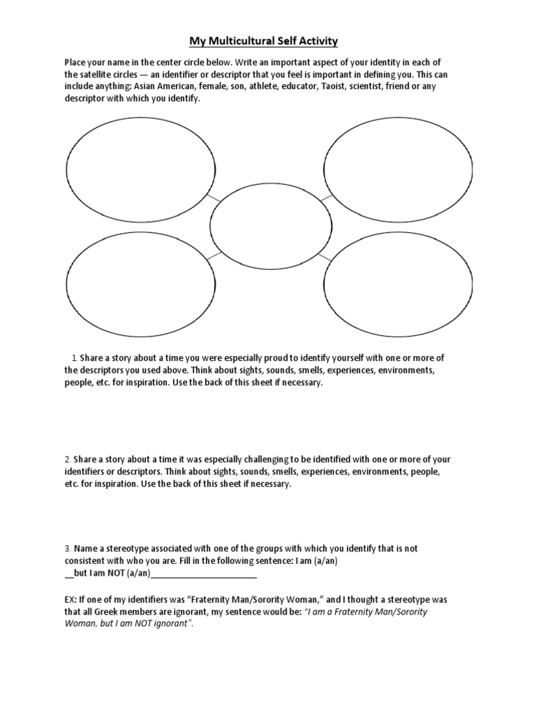My Multicultural Identity Activity | PDF