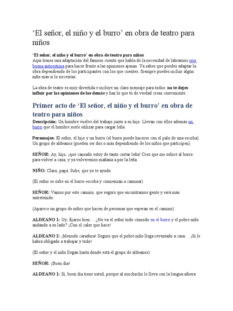 El Señir El Niño y El Burro | PDF