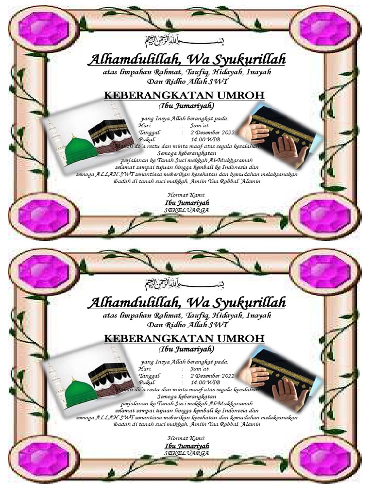 PRIN-Samir BERKAT UMROH-JUMARIYAH | PDF