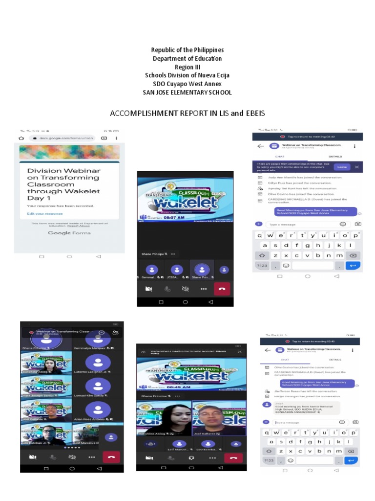 Accomplishment Report Attachments | PDF | Government Agencies | Public Law