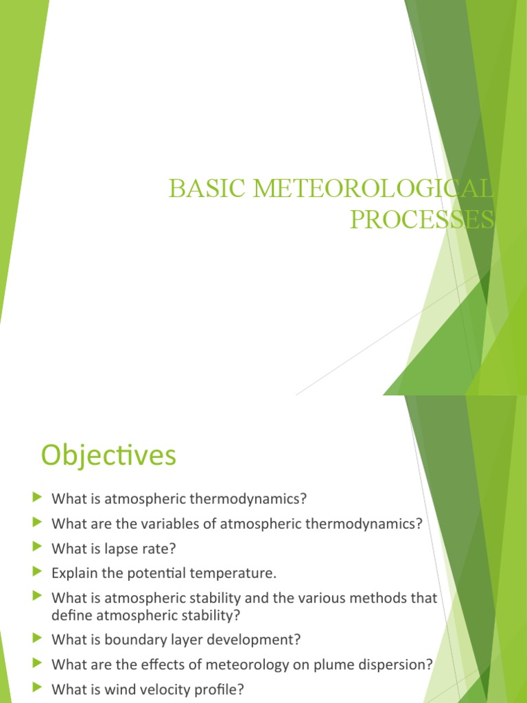 Basic Meteorological Processes P3 | PDF | Atmosphere Of Earth | Air Pollution