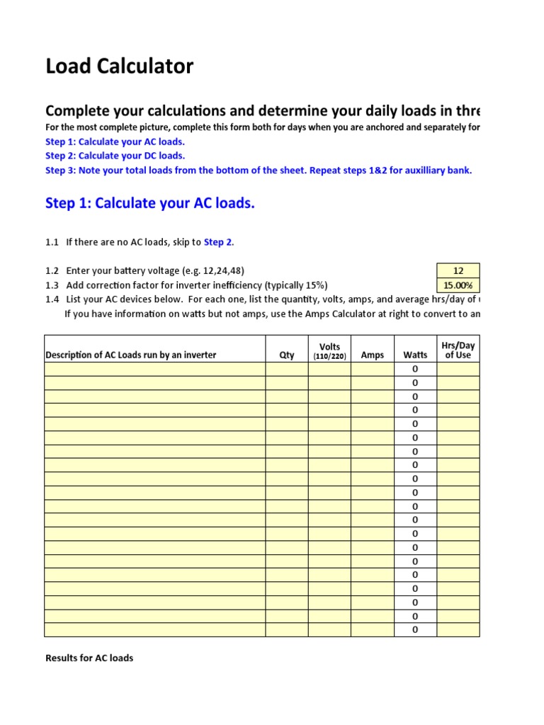 Inverter Load Calculation Guide | PDF | Alternating Current | Power ...