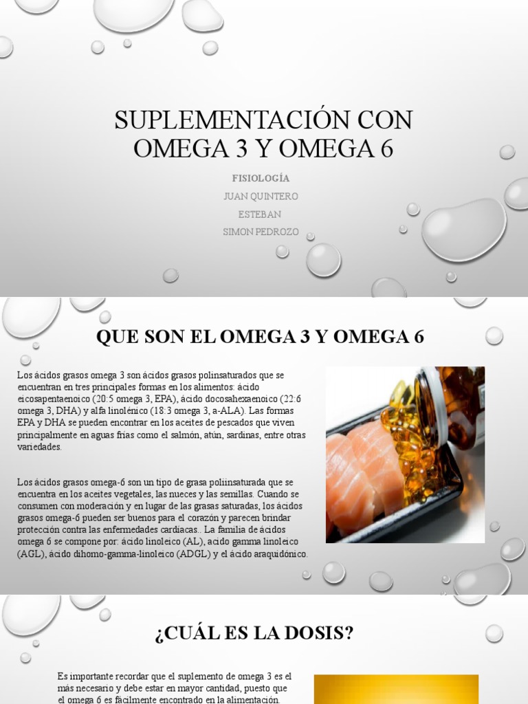 Suplementación con omega 3 y omega6 | PDF | Ácido Graso Omega 3 ...
