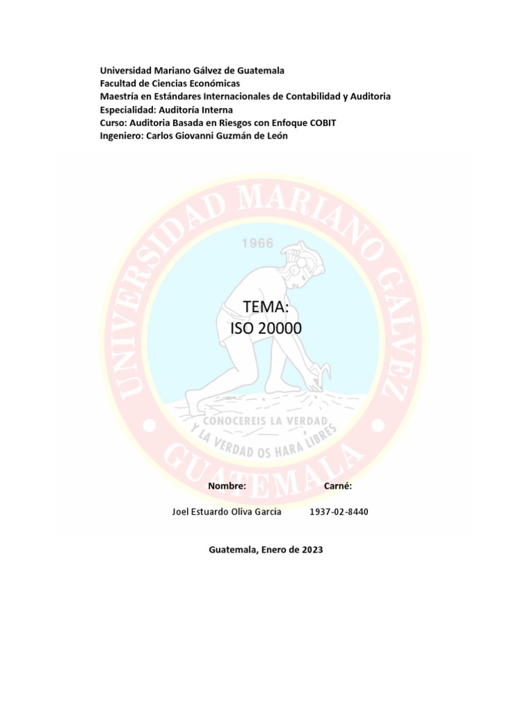 Resumen Iso 20000 | PDF | It Service Management | Itil