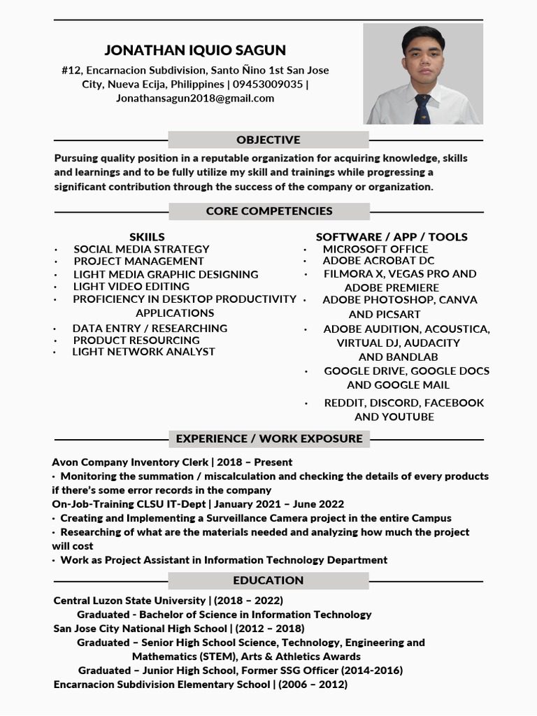 CV JonathanSagun | PDF | Computing | Software