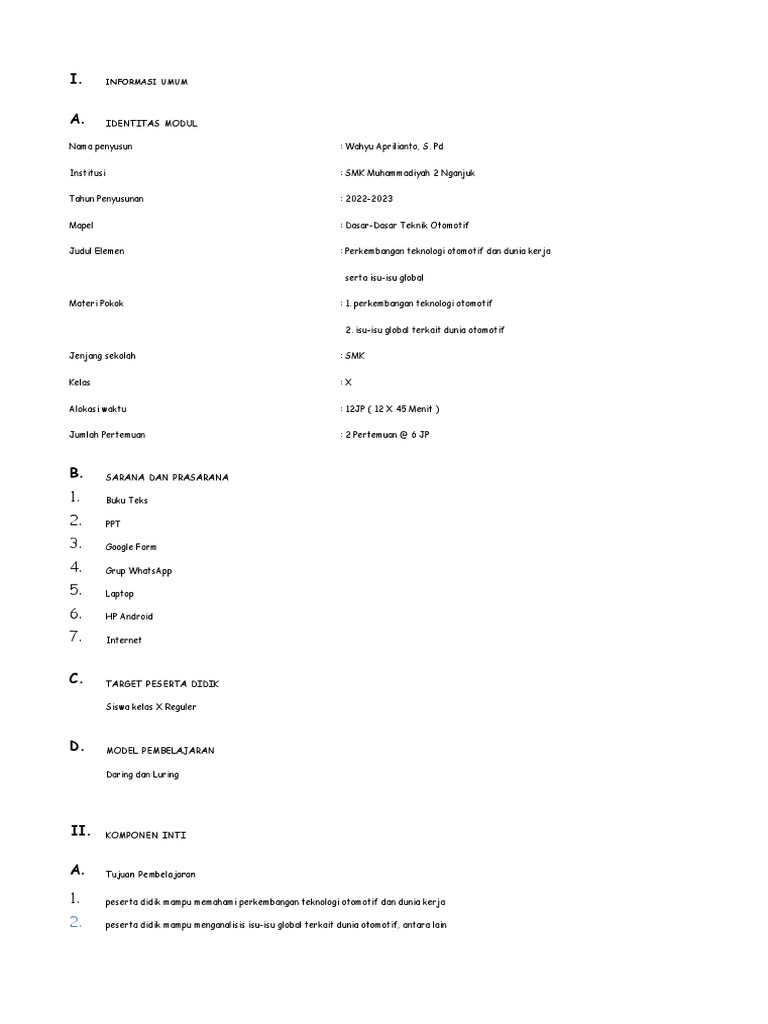Modul Ajar Elemen 2 | PDF