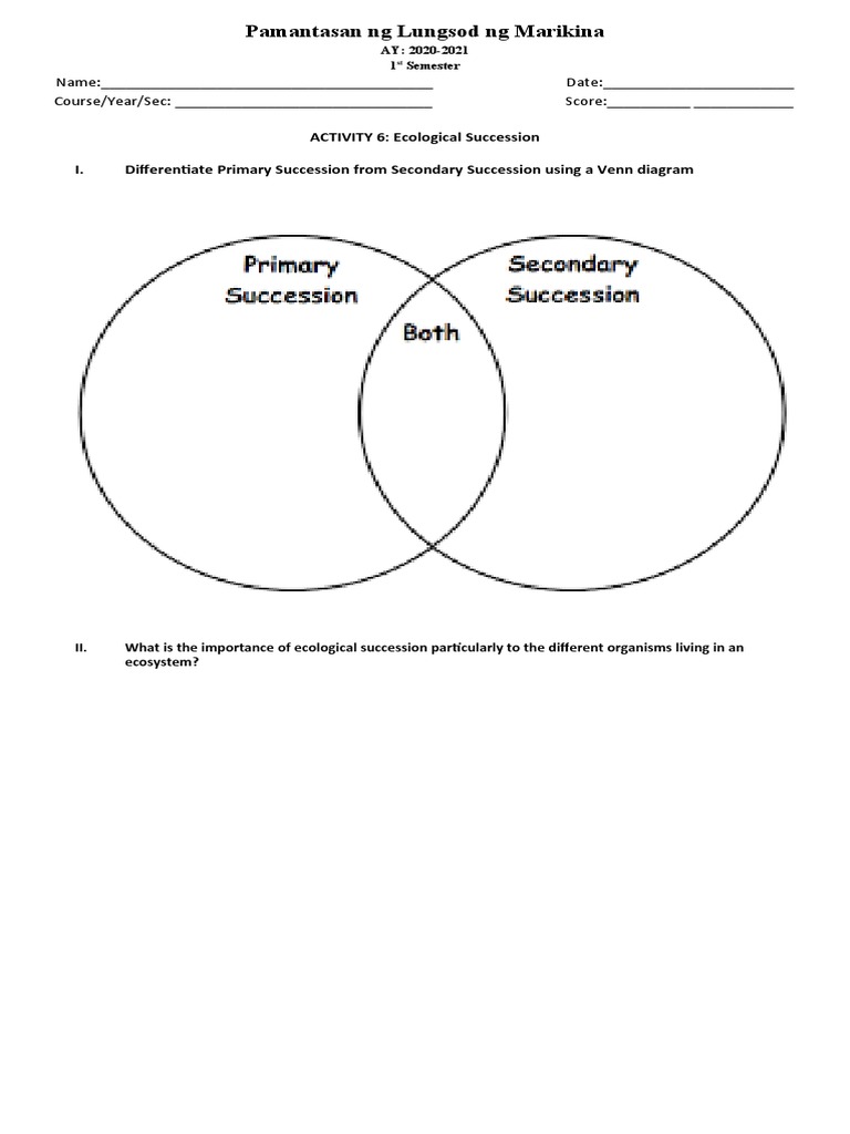 TASK 13 - Ecological Sucession | PDF