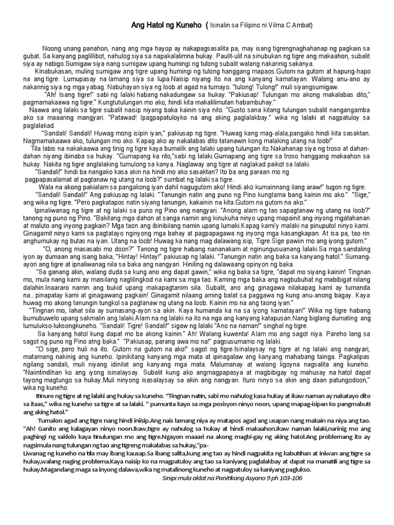 Ang Hatol NG Kuneho | PDF