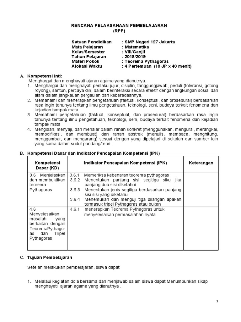 RPP Kelas Viii Semester 2 Lengkap | PDF