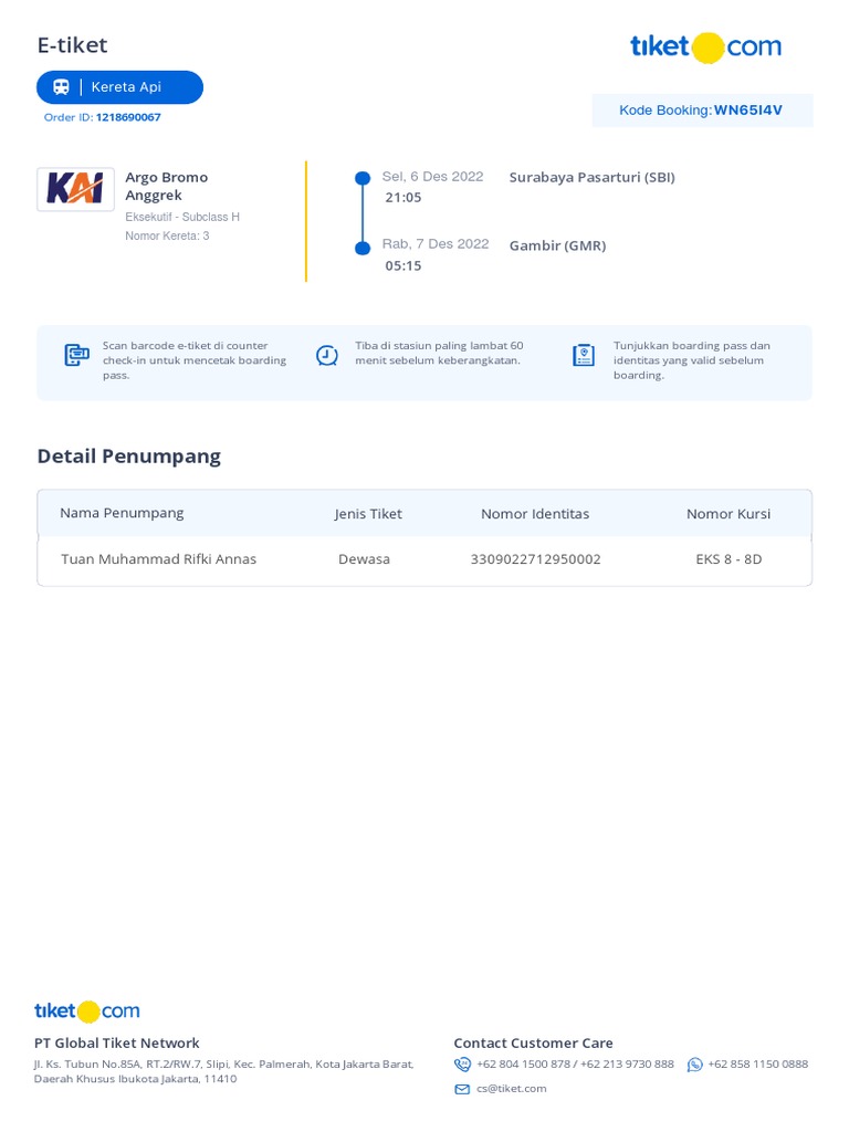 Train E-Ticket - Order ID 1218690067 - 1228373367 | PDF