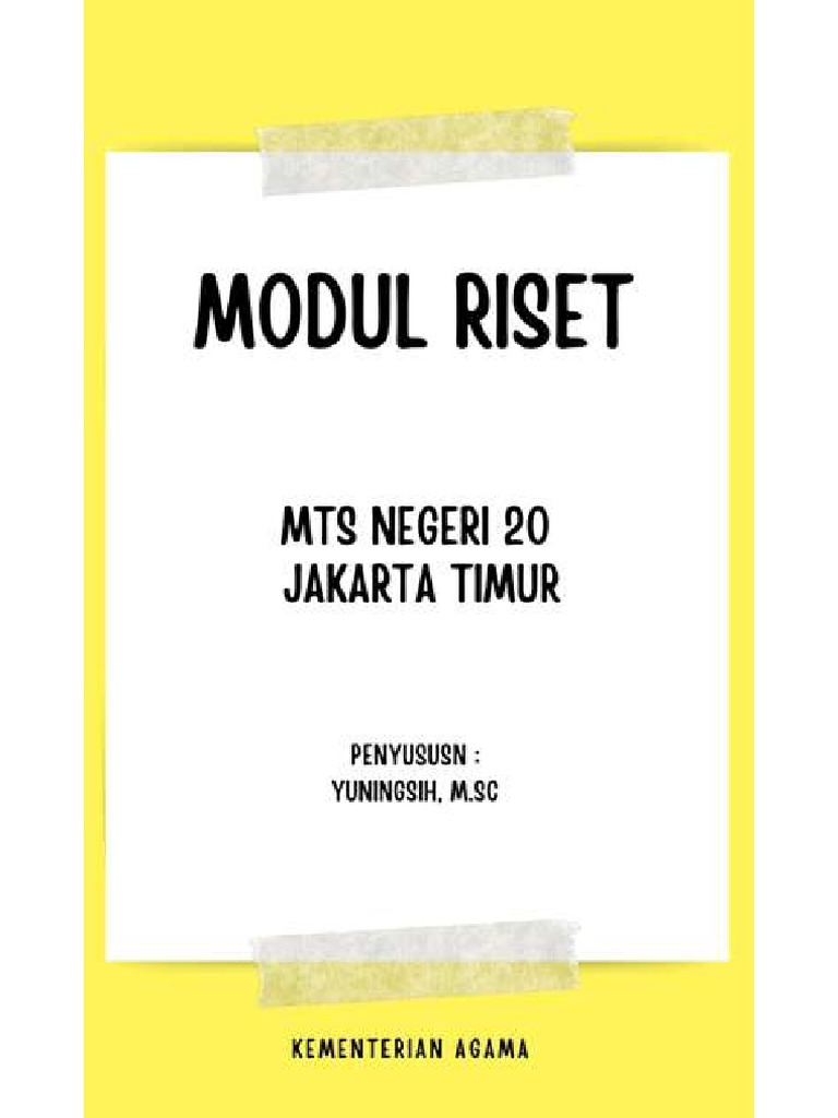 Modul Riset MTs Negeri 20 Jakarta | PDF